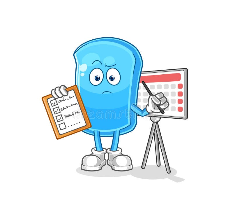 Ski Board Schedule List Vector. Cartoon Character Stock Vector ...