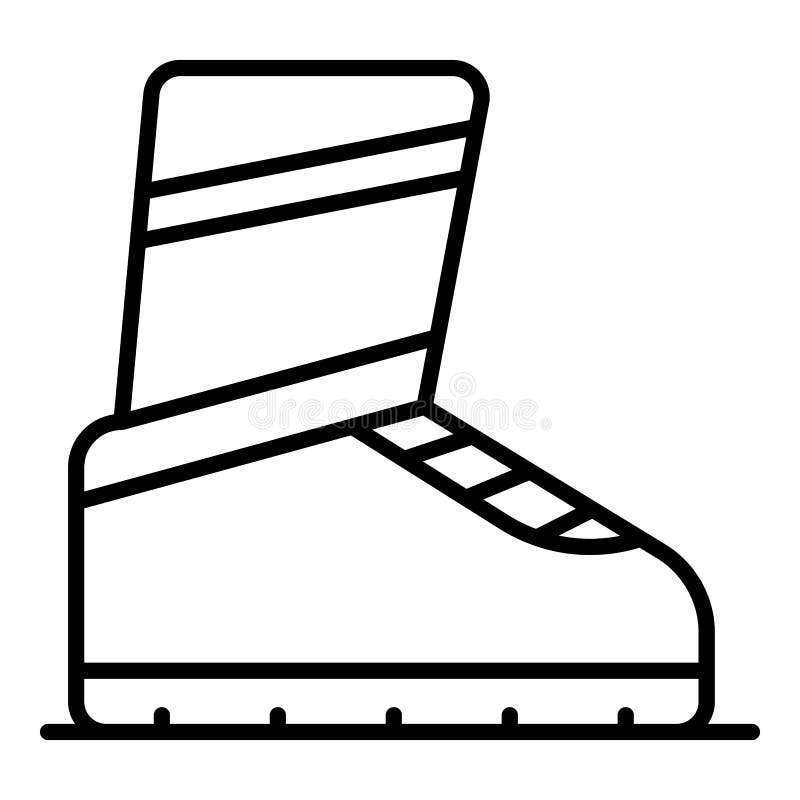 Ski Boot Icon, Outline Style Stock Vector - Illustration of extreme ...