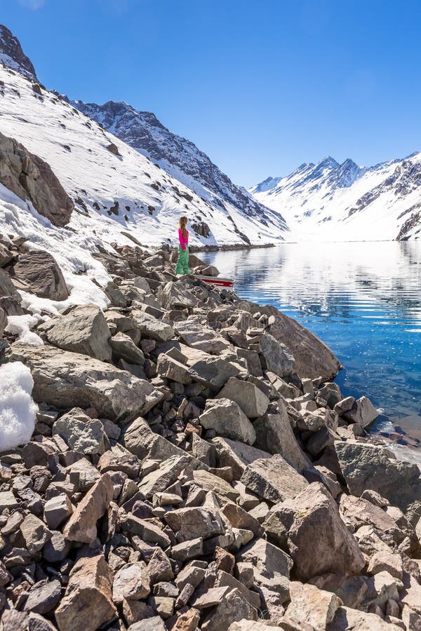 Ski in Chile on a Sunny Day with Lots of Snow. Editorial Photo - Image ...