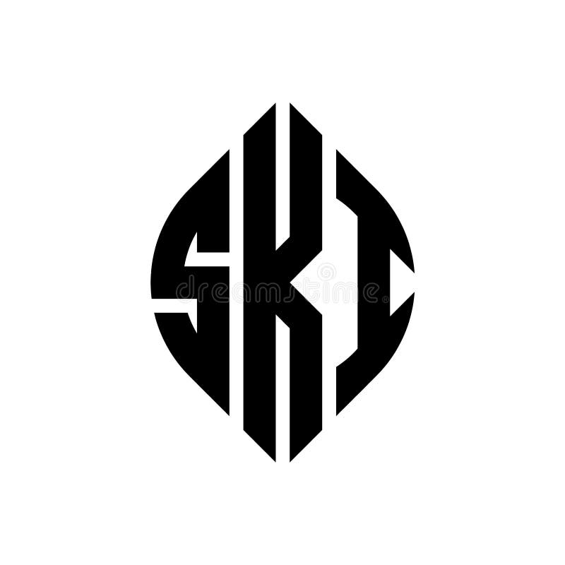 SKI Circle Letter Logo Design with Circle and Ellipse Shape. SKI ...