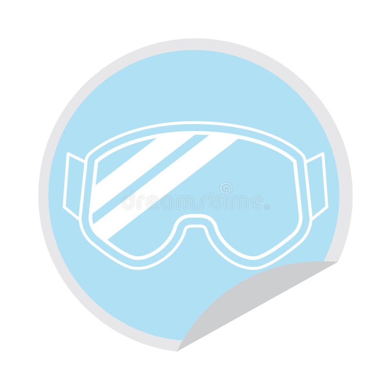 Ski Goggles Blue Icon. Vector Stock Vector - Illustration of event ...