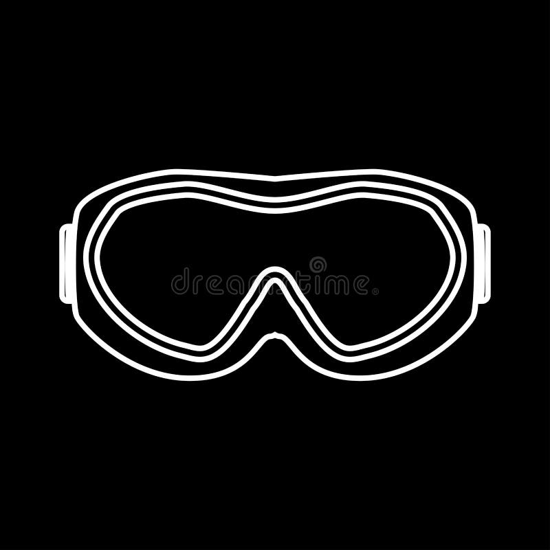 Ski goggles icon. stock vector. Illustration of color - 99623257