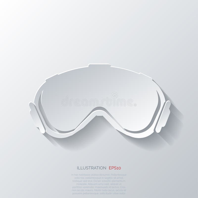 Ski Goggles Icon. Vector Illustration. Stock Vector - Illustration of ...