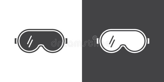Ski Goggles Icon Thin Line Illustration Set Stock Vector - Illustration ...