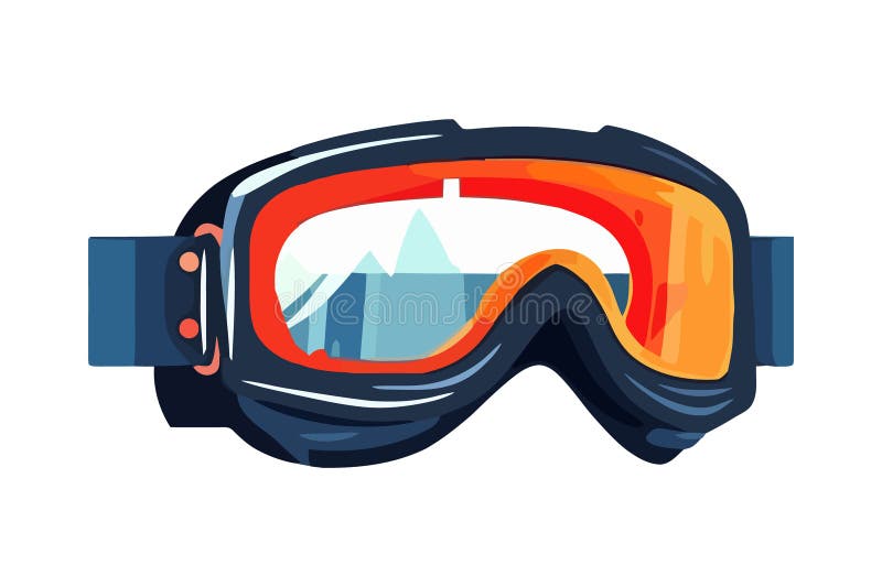 Ski Goggles Sport Equipment Stock Vector - Illustration of isolated ...