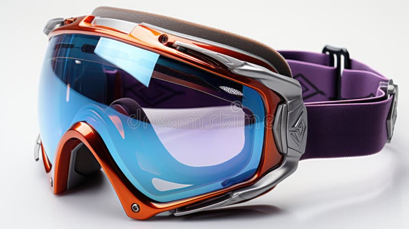 Ski Goggles on a White Background Isolated. Studio Shot Stock ...