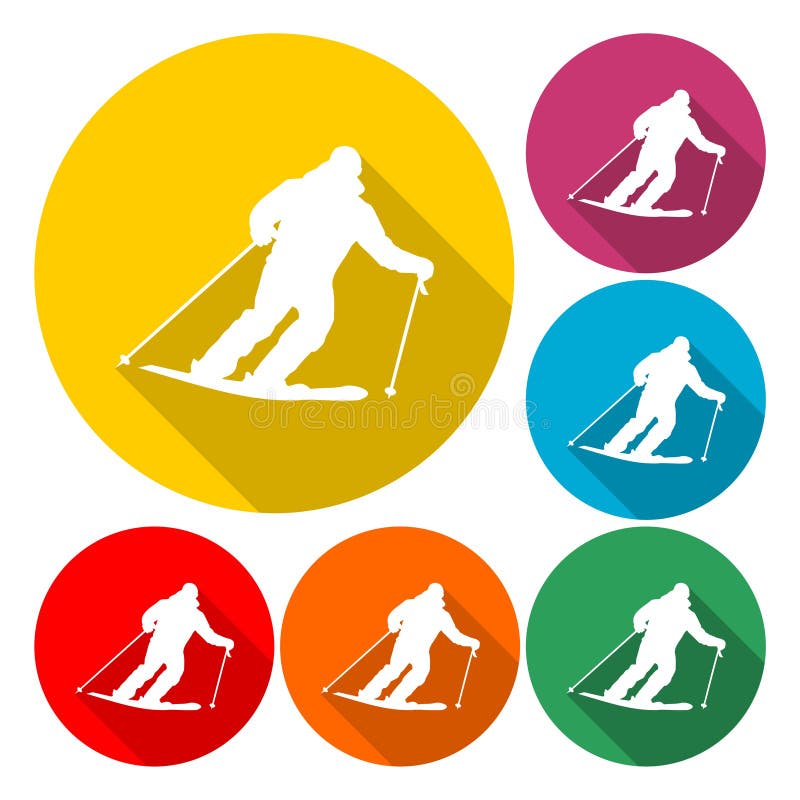 Ski Icon. Vector Illustration Stock Vector - Illustration of ...