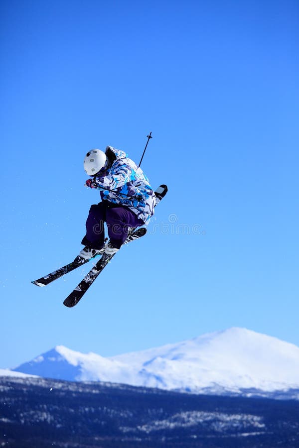 Ski jump stock photo. Image of play, jacket, powder, lift - 16564042