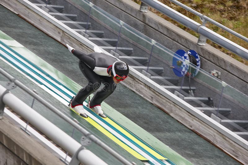Ski Jump. Artificial Track. Winter Sport. Norwegian Summer Editorial ...