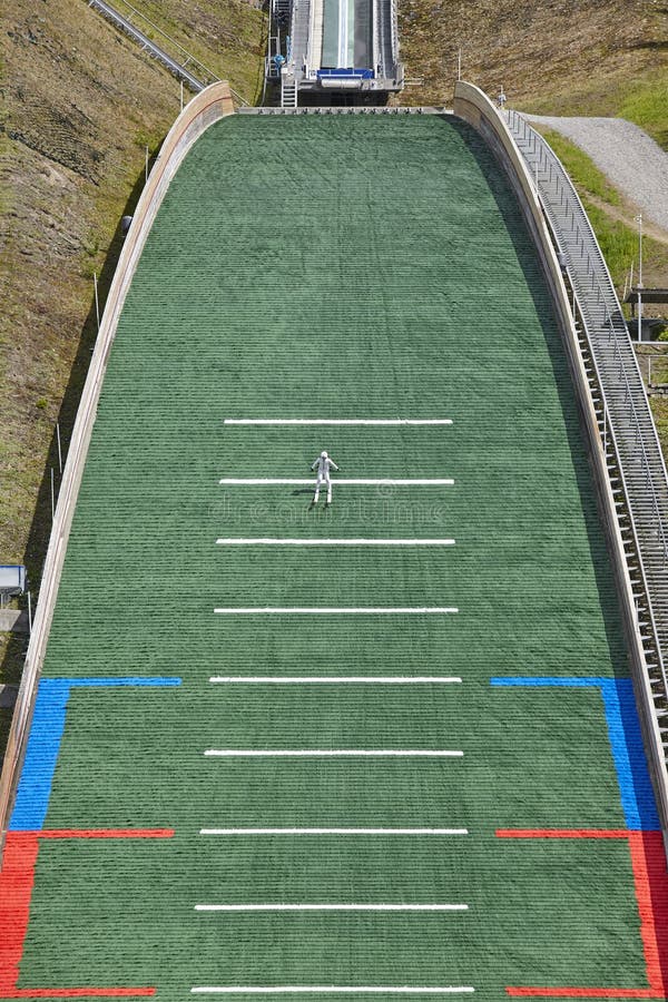 Ski Jump. Artificial Track. Winter Sport. Norwegian Summer Stock Photo ...
