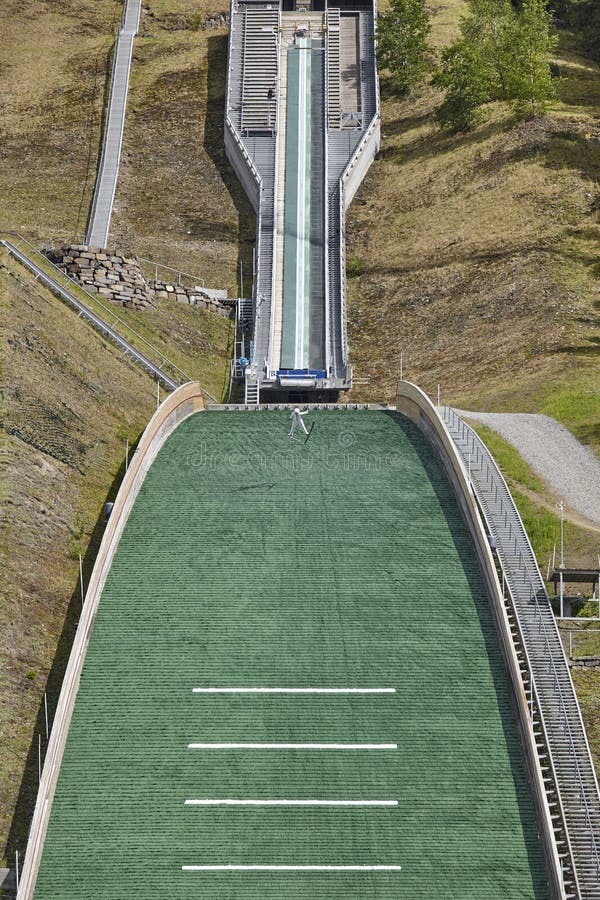 Ski Jump. Artificial Track. Winter Sport. Norwegian Summer Stock Photo ...