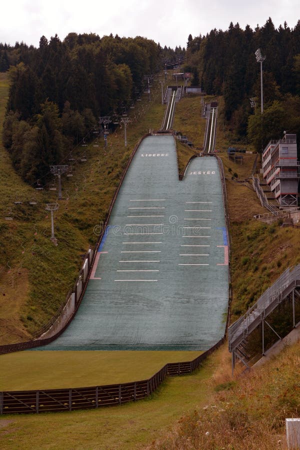 Ski jump Jested stock image. Image of arena, high, concrete - 103718417
