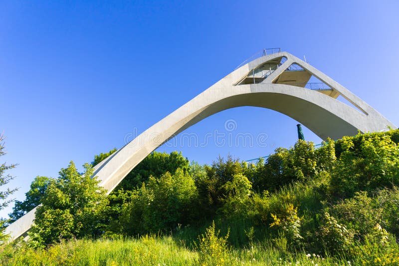 Ski Jumping Building in the German City Called Winterberg Stock Photo ...