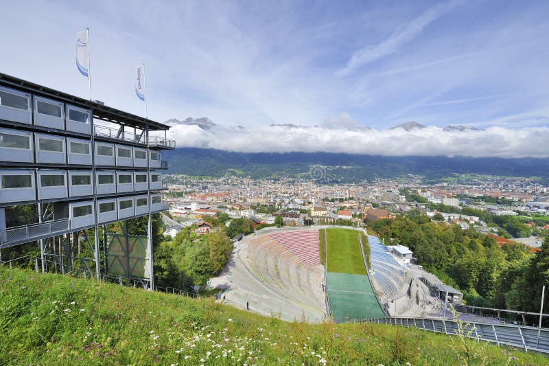 At Bergisel Ski Jumping Ramp Editorial Stock Photo - Image of hill ...