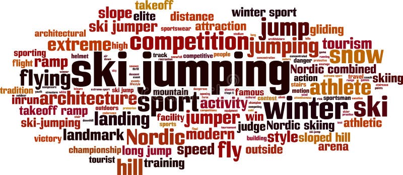 Ski jumping word cloud stock vector. Illustration of endurance - 162158215