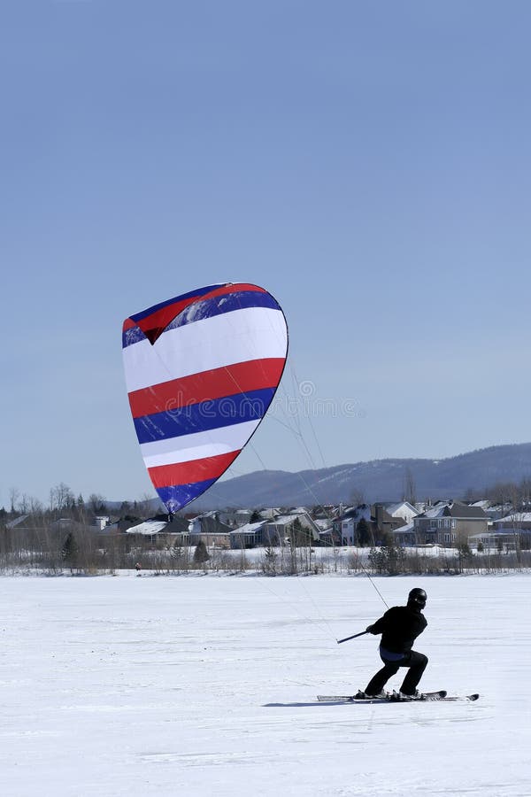 Ski kiter stock image. Image of activity, lake, play, hobby - 4545627