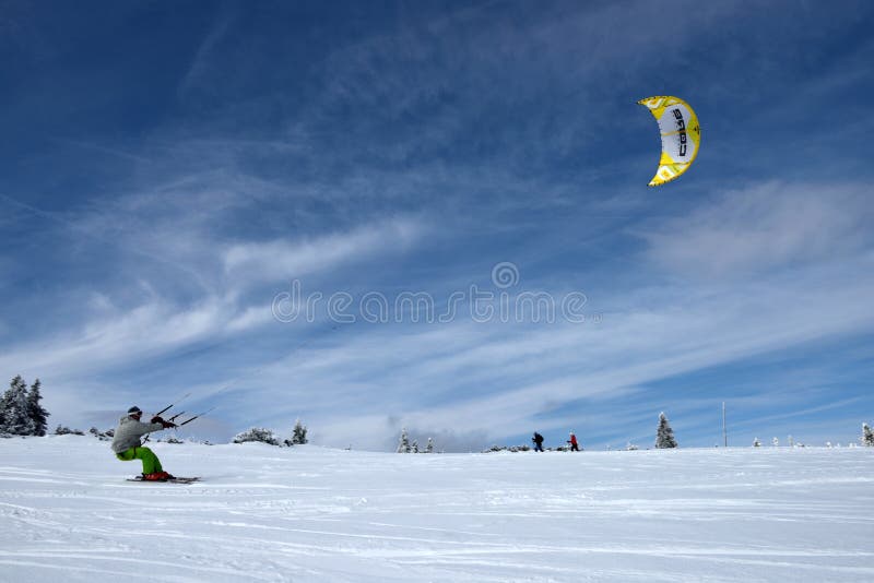 Ski Kiting editorial stock photo. Image of pulling, crest - 67493618