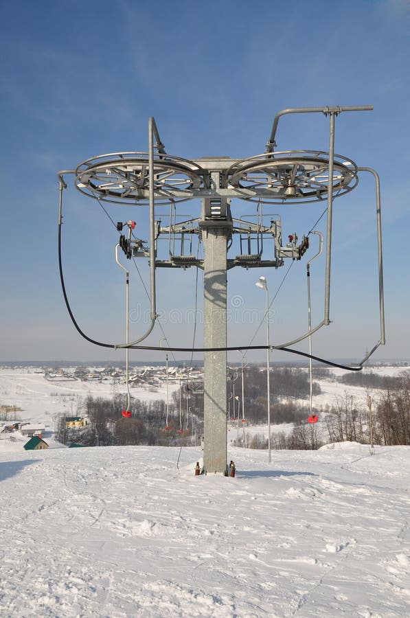 Ski lift. stock photo. Image of ascend, hoist, nature - 19236298