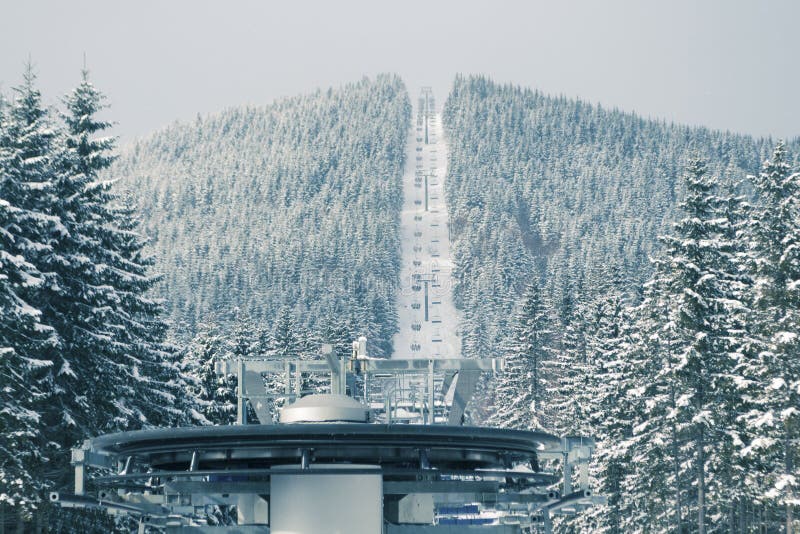 Ski lift stock image. Image of mountain, straight, direction - 26680145