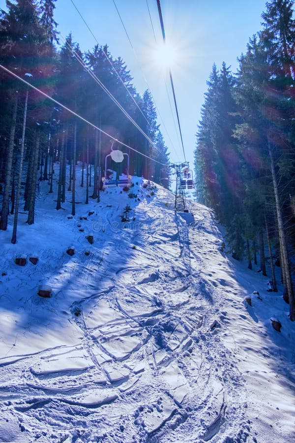 Ski lift chair stock image. Image of piste, skilift, chair - 69152925