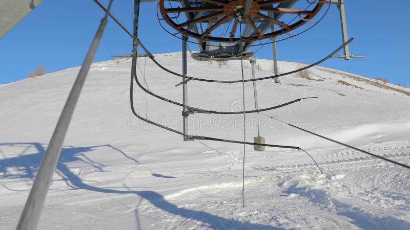 Ski lift pulling stock footage. Video of range, pursuit - 132584046