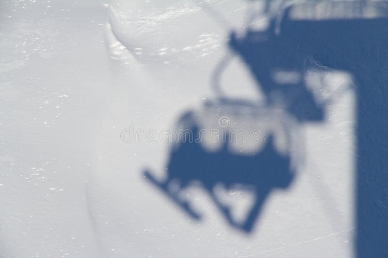 Ski Lift Shadow on the Snow Stock Photo - Image of people, sport: 35450330