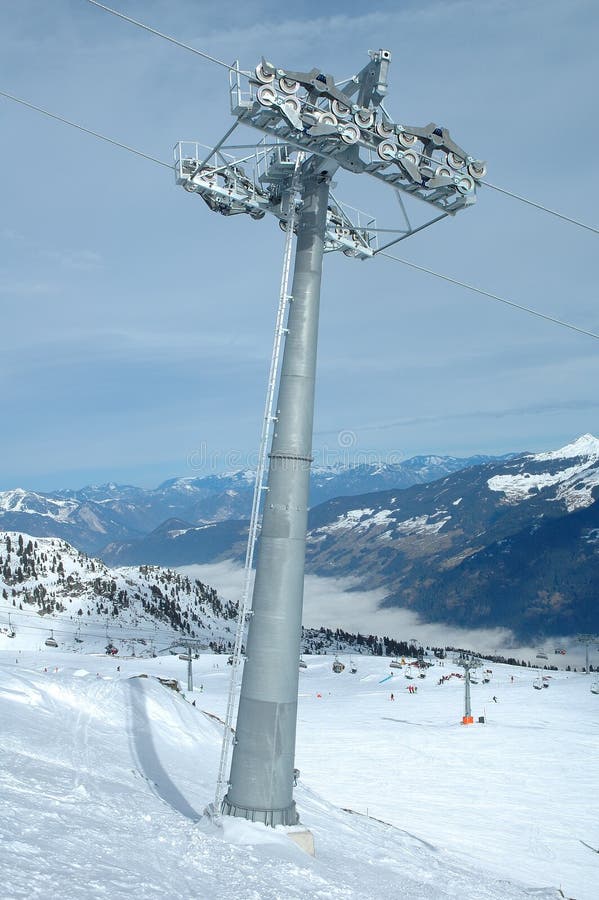 Ski lift support stock image. Image of peak, high, pole - 38379745
