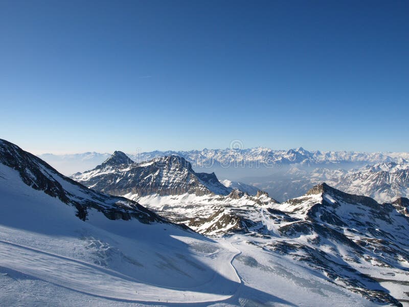 Ski line stock image. Image of line, alpes, mountains - 4589029
