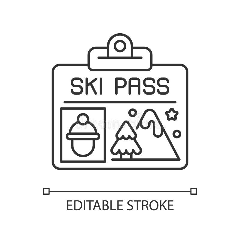 Ski-pass. Ski Lift Ticket. Flat Vector Illustration Stock Vector ...