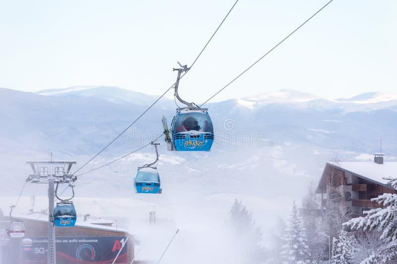 Ski Resort Bansko, Bulgaria, Gondola Ski Lift Cabins Editorial Stock ... Ski Resort Bansko, Bulgaria, Gondola Ski Lift Cabins Editorial Stock ...