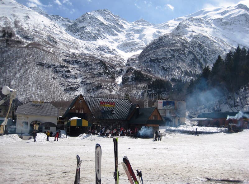 Ski resort Cheget, Russia editorial image. Image of elbrus - 49007495