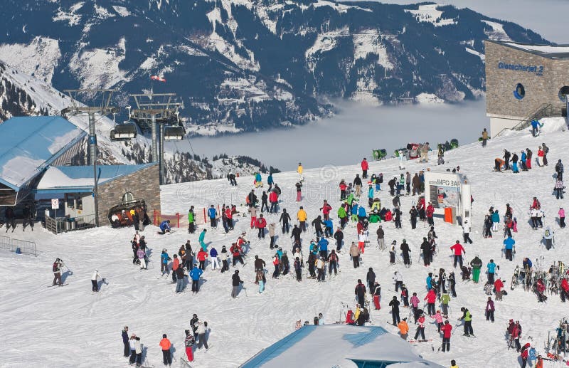 Ski Resort of Kaprun, Austria Editorial Photo - Image of people, sport ...