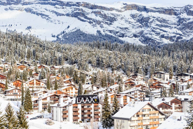 Ski Resort Laax. Switzerland Editorial Photography - Image of european ...