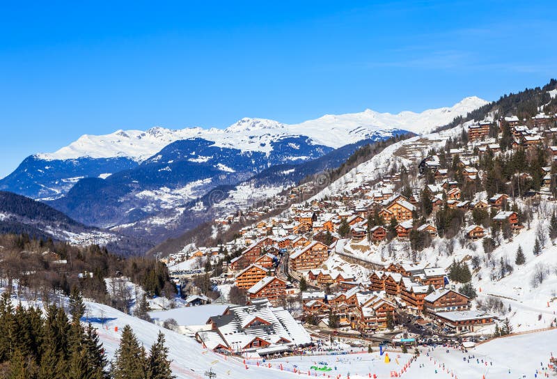 Ski Resort of Meribel, France Editorial Stock Photo - Image of french ...