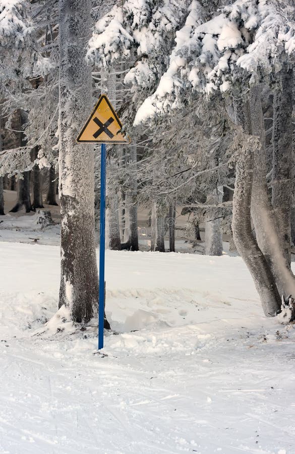Ski resort sign stock photo. Image of adventure, warning - 26960370