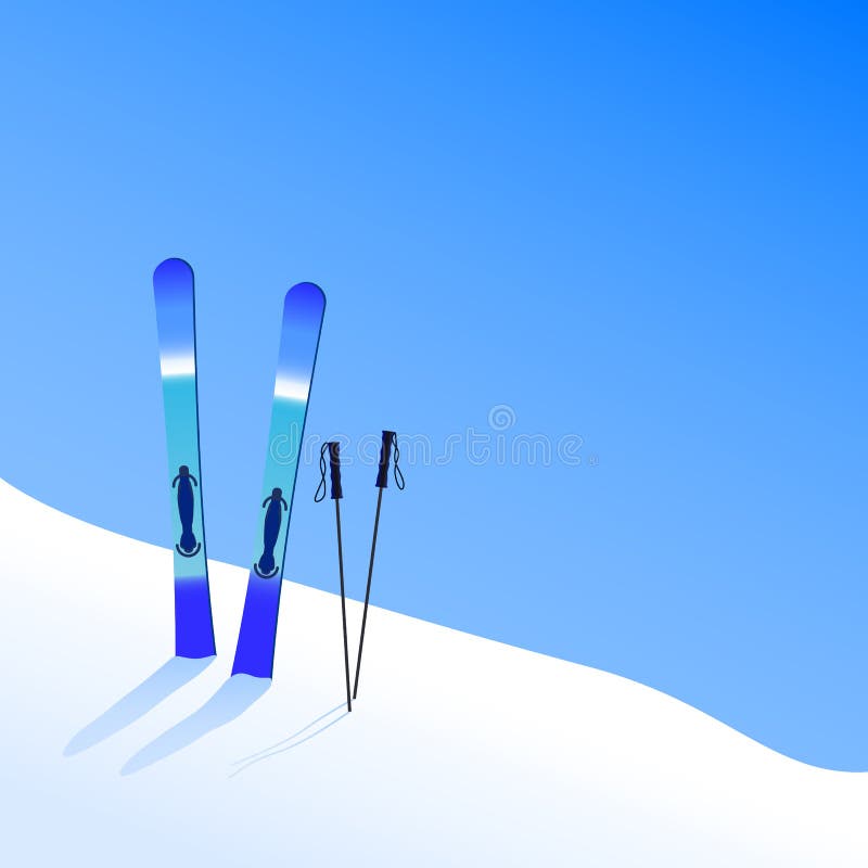 Ski Resort. Skiing on Hillside. Extreme Tourism Banner Stock Vector ...