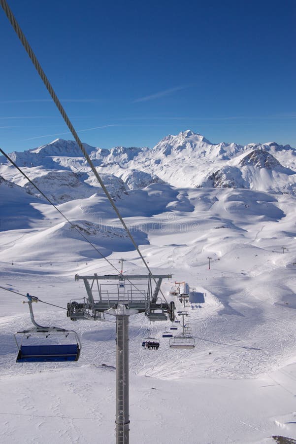 Ski resort winter view stock image. Image of mountainous - 4096187