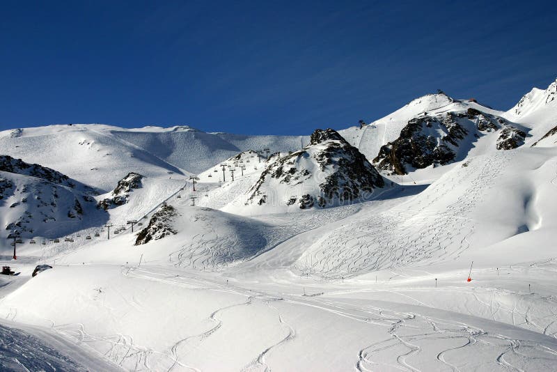Ski routes stock photo. Image of height, view, covered - 710138