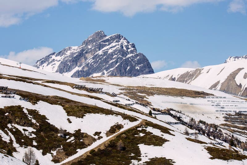 Ski Slope in the Italian Alps Stock Image - Image of panorama, snow ...