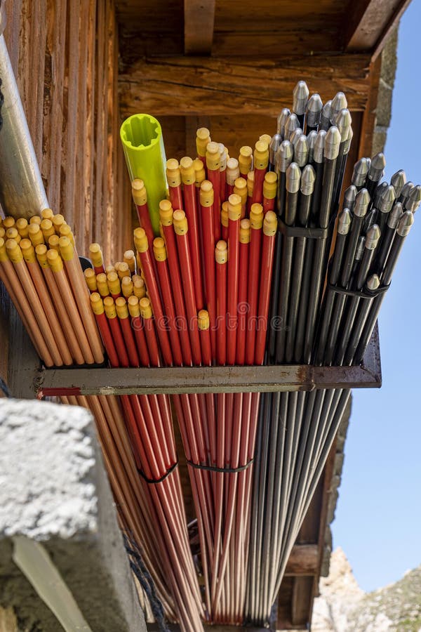 Ski poles for winter stock image. Image of safety, mountain - 230637361