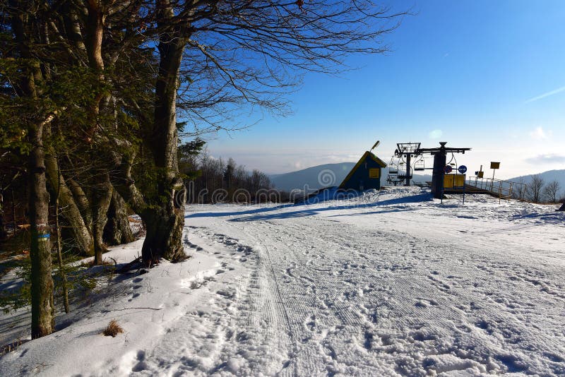 Ski slope in Slovakia stock photo. Image of pasture, serene - 70110744