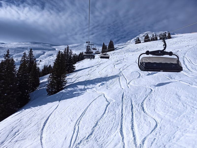 Ski Slopes in Alps in Austria Editorial Photo - Image of slopes ...