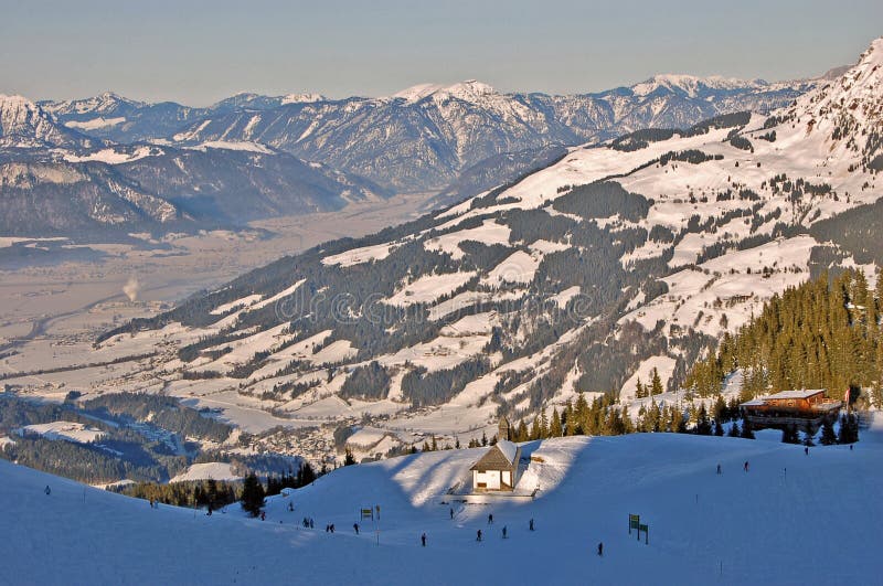 Ski Slopes in Austria stock image. Image of scenic, europe - 13084553