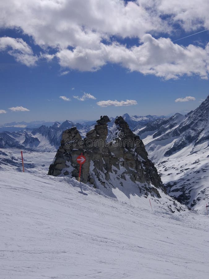 Ski Slopes in the Austrian Alps Stock Photo - Image of xtrm, sports ...