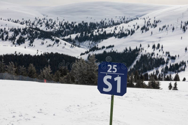 Ski slopes stock image. Image of mountain, peak, action - 254522029