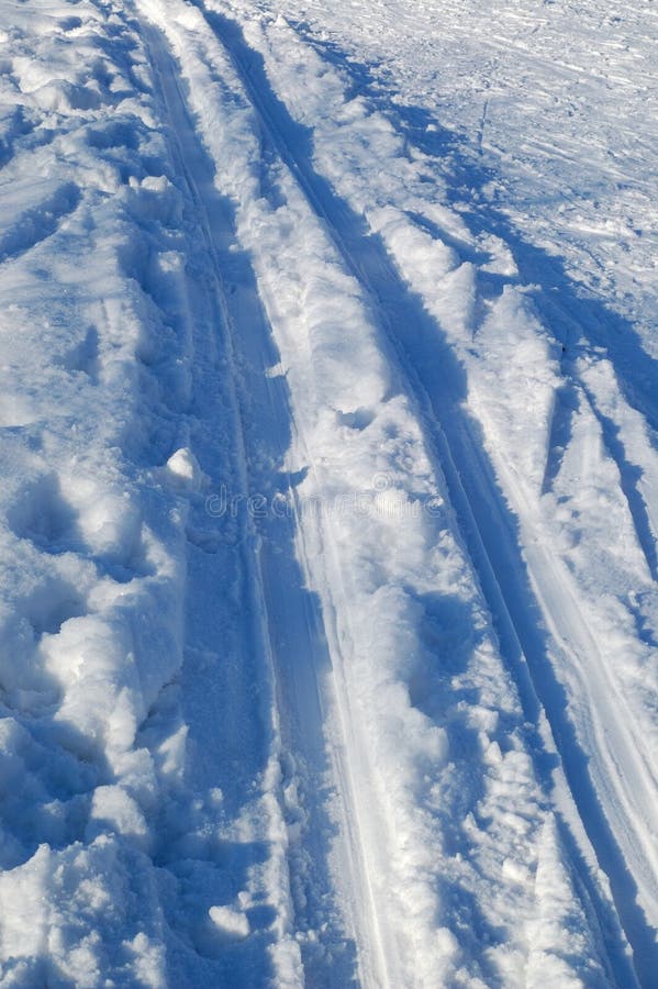Ski track stock photo. Image of closeup, frozen, snowy - 7688954