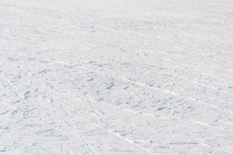 The Ski Track. Many Tracks from Skis in the Snow Stock Image - Image of ...
