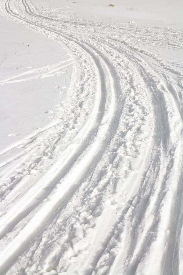Ski track stock image. Image of line, activity, forest - 12995097