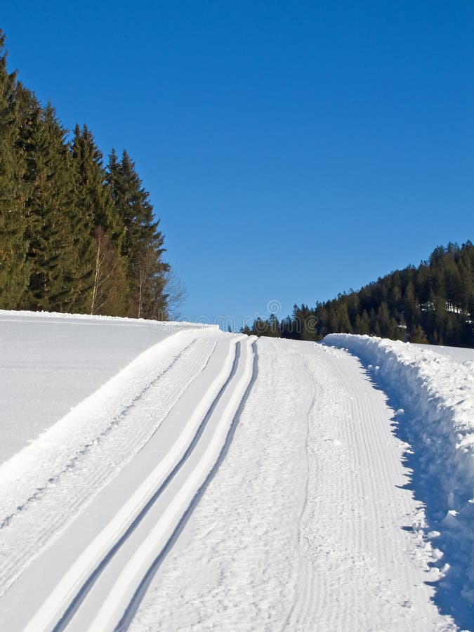 Ski tracks stock photo. Image of clean, health, north - 14713322