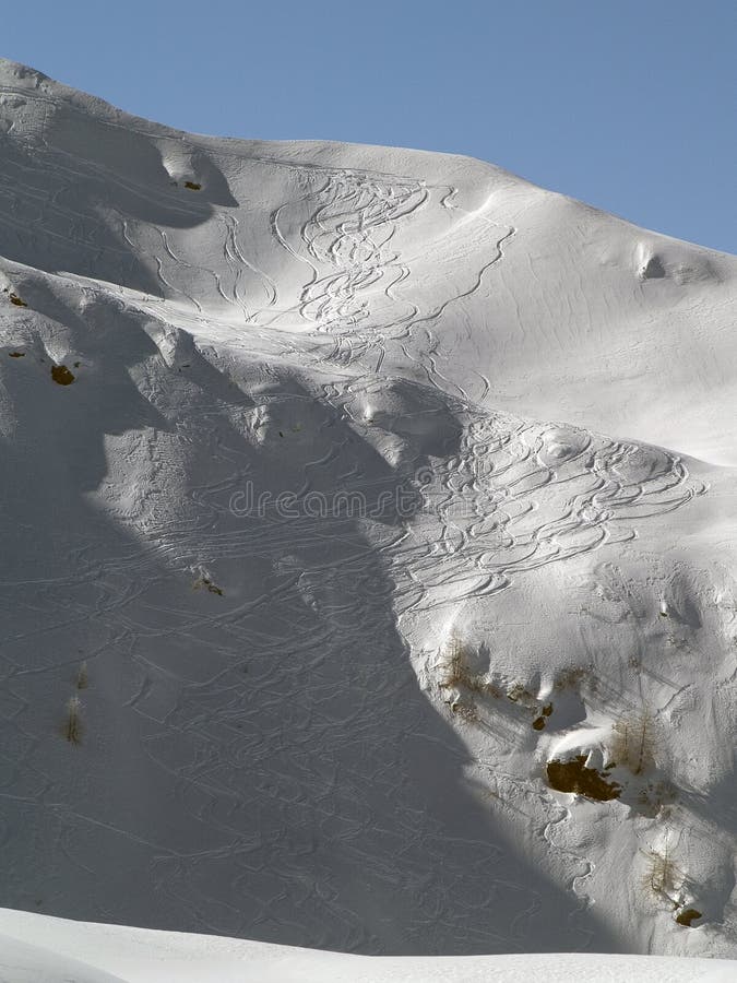 Ski Tracks Pattern stock image. Image of scenic, mountain - 4354441
